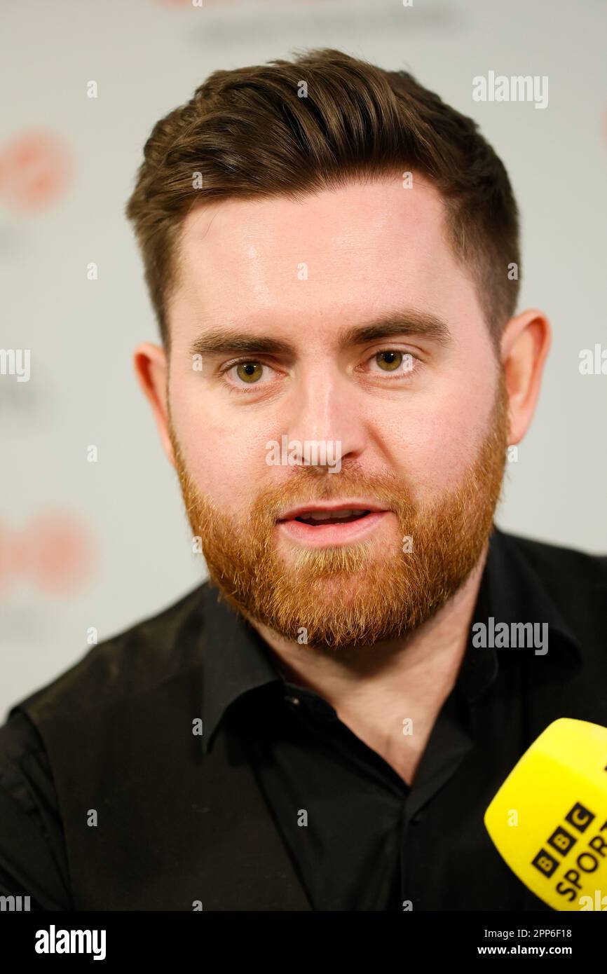 Jak Jones in the interview room during day eight of the Cazoo World ...