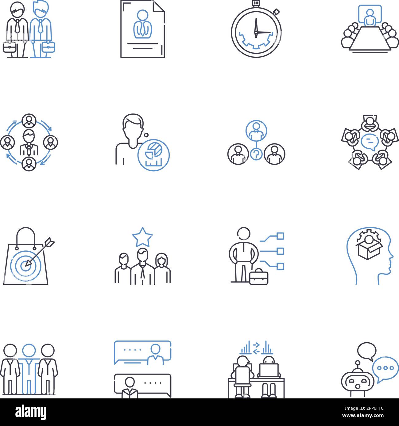 Conducting Center Line Icons Collection Management Administration Leadership Coordination