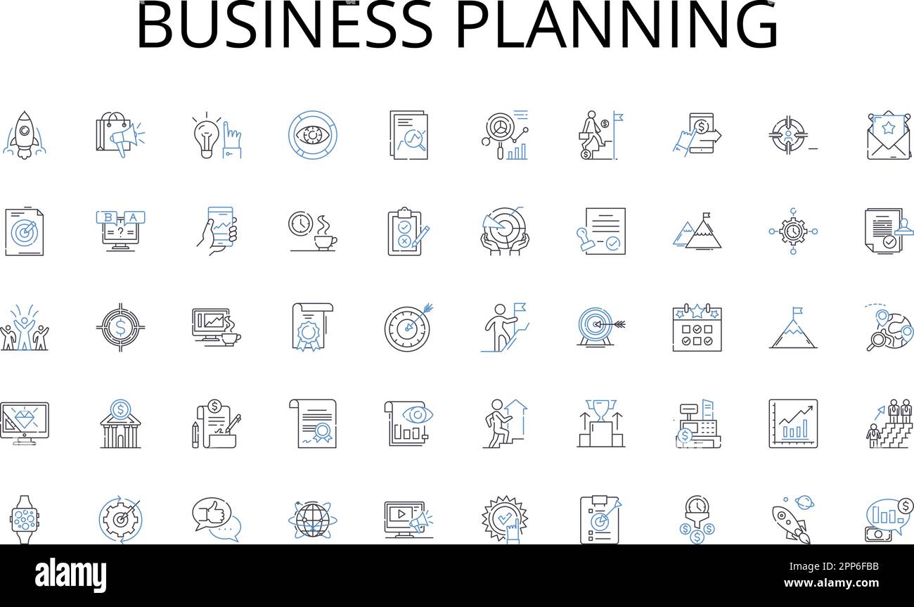 Business planning line icons collection. Recruitment, Hiring, Training ...