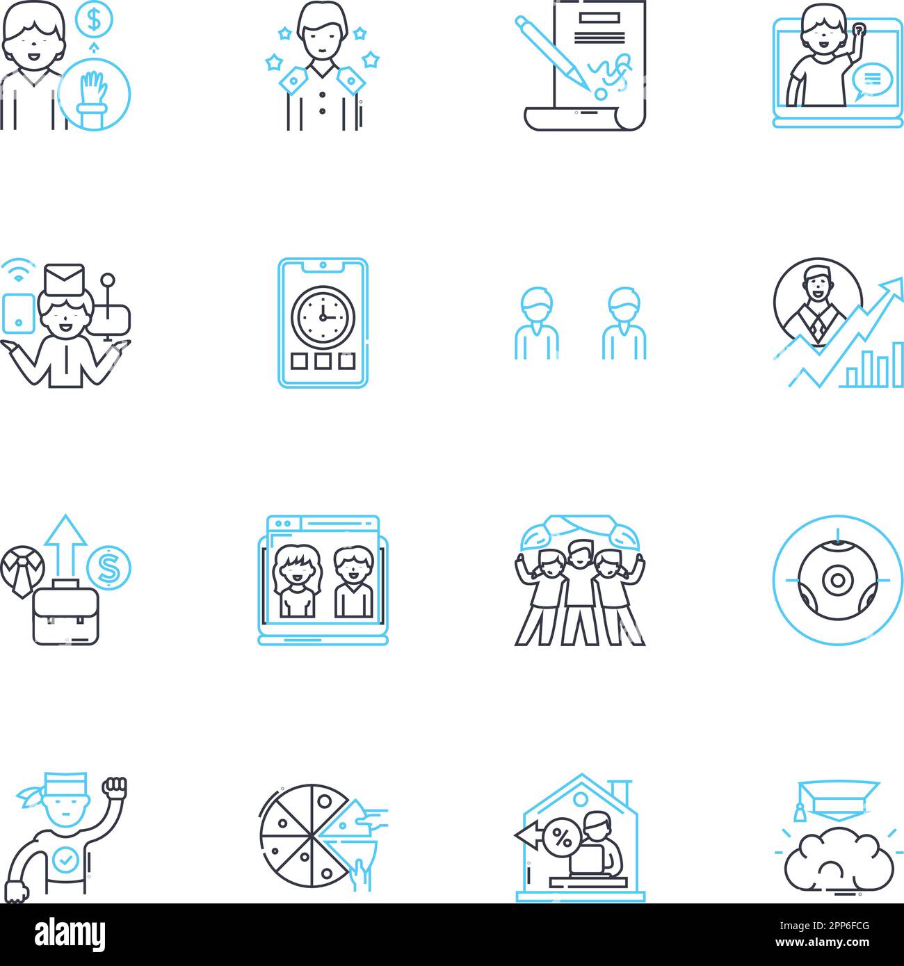 Professional Development linear icons set. Growth, Learning ... Professional Development linear icons set. Growth, Learning ...