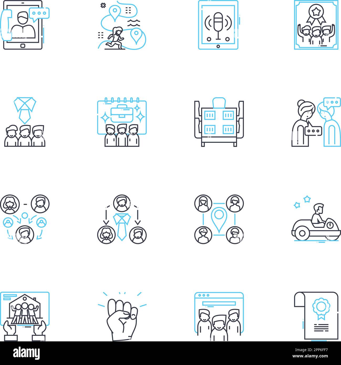 Assembly linear icons set. Manufacturing, Production, Construction ...