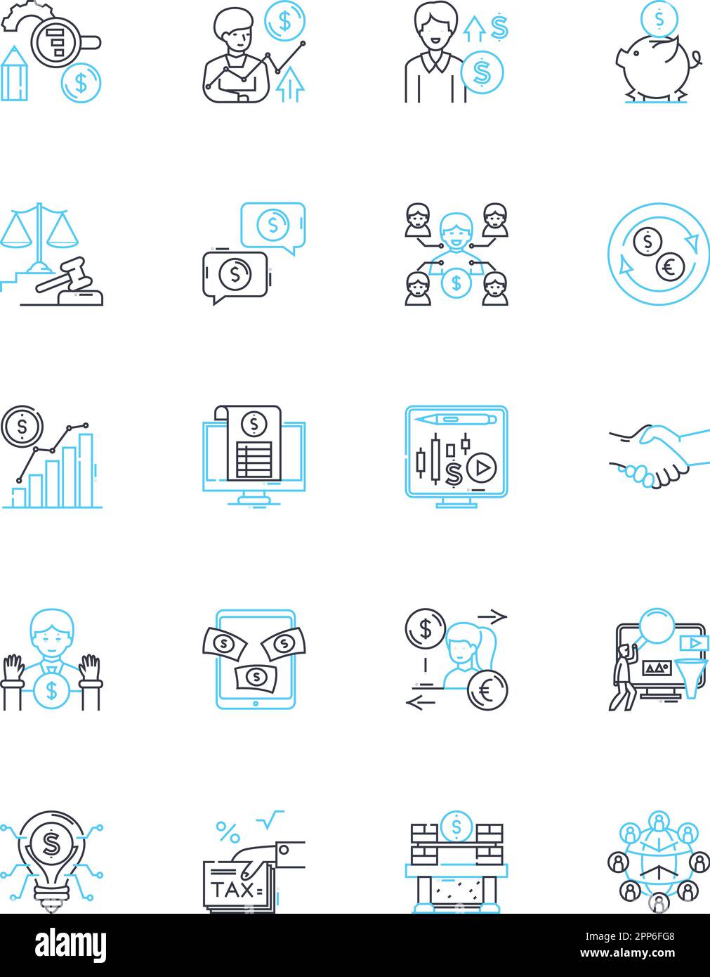 Equity fund linear icons set. Investment, Portfolio, Returns, Stocks ... Equity fund linear icons set. Investment, Portfolio, Returns, Stocks ...