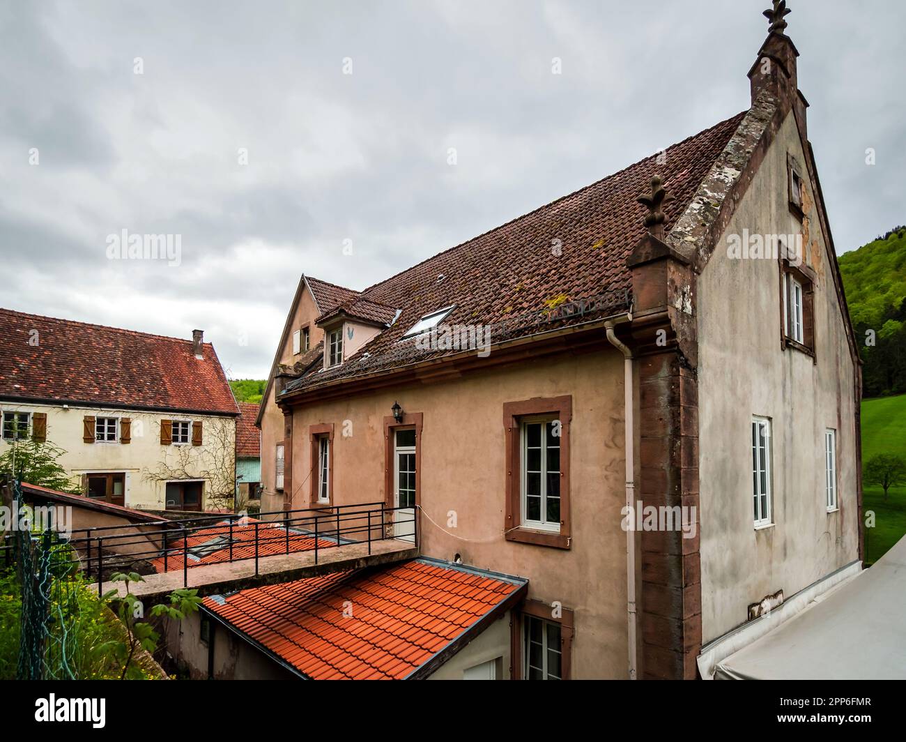 Ancient castle, aerial view. Beautiful architecture of the past ...