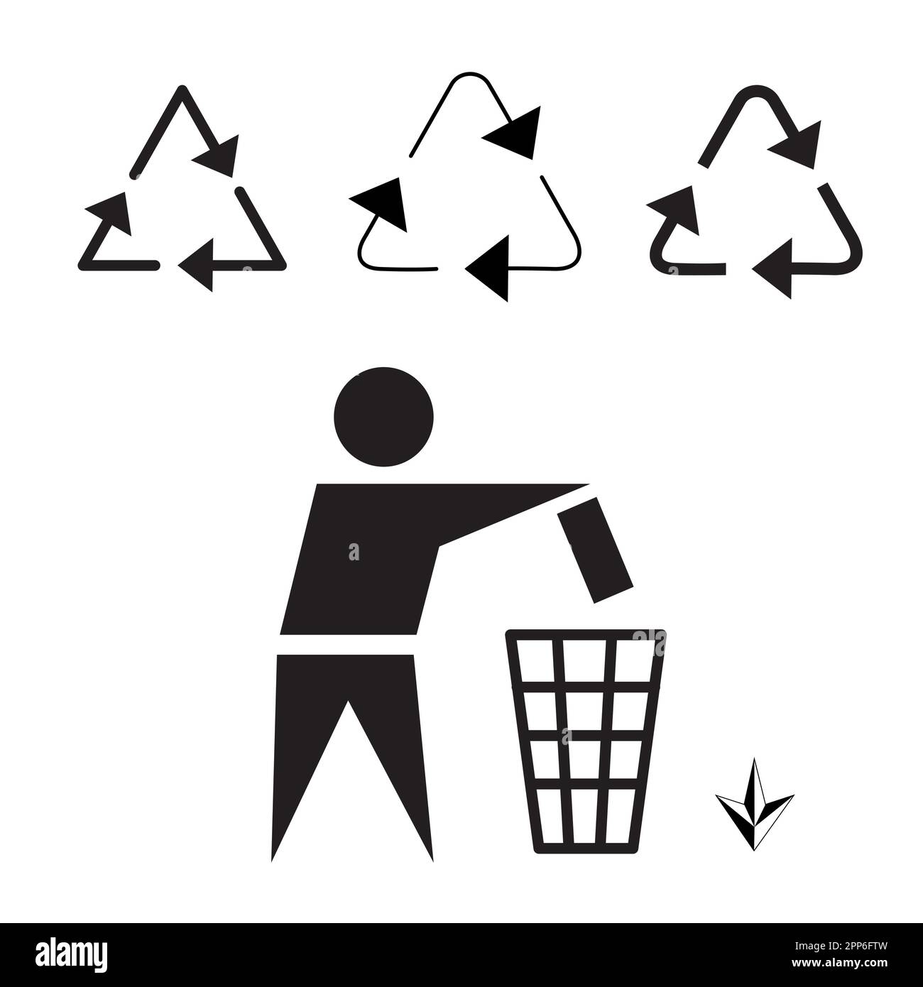 eco sticker sorting garbage for recycling sign Stock Vector Image & Art ...