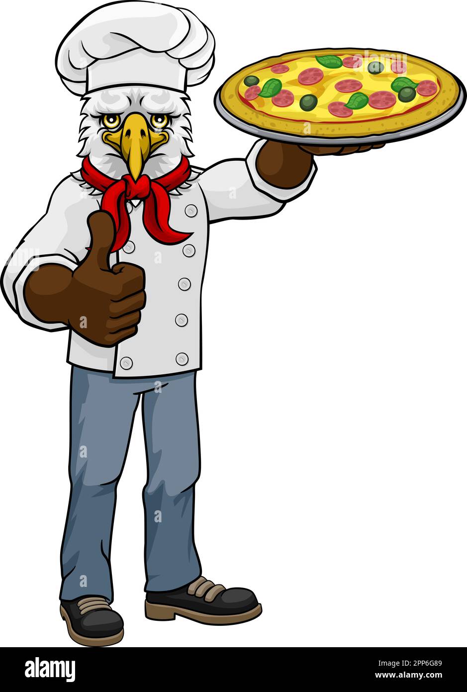 Eagle Pizza Chef Cartoon Restaurant Mascot Stock Vector Image & Art - Alamy