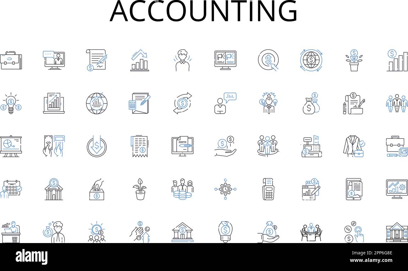Accounting line icons collection. Autonomy, Innovation, Resourcefulness ...