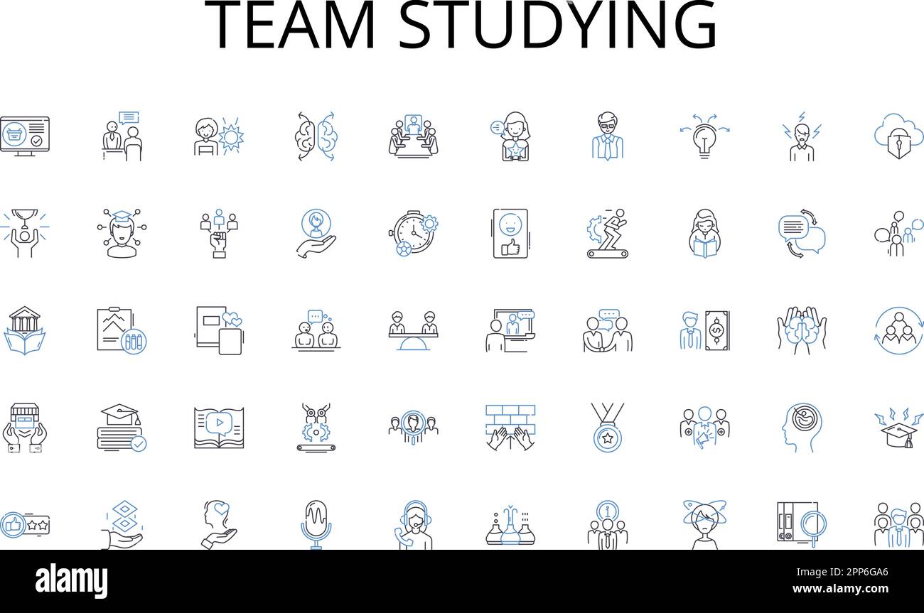 Team studying line icons collection. Creative, Adaptable, Inventive ... Team studying line icons collection. Creative, Adaptable, Inventive ...