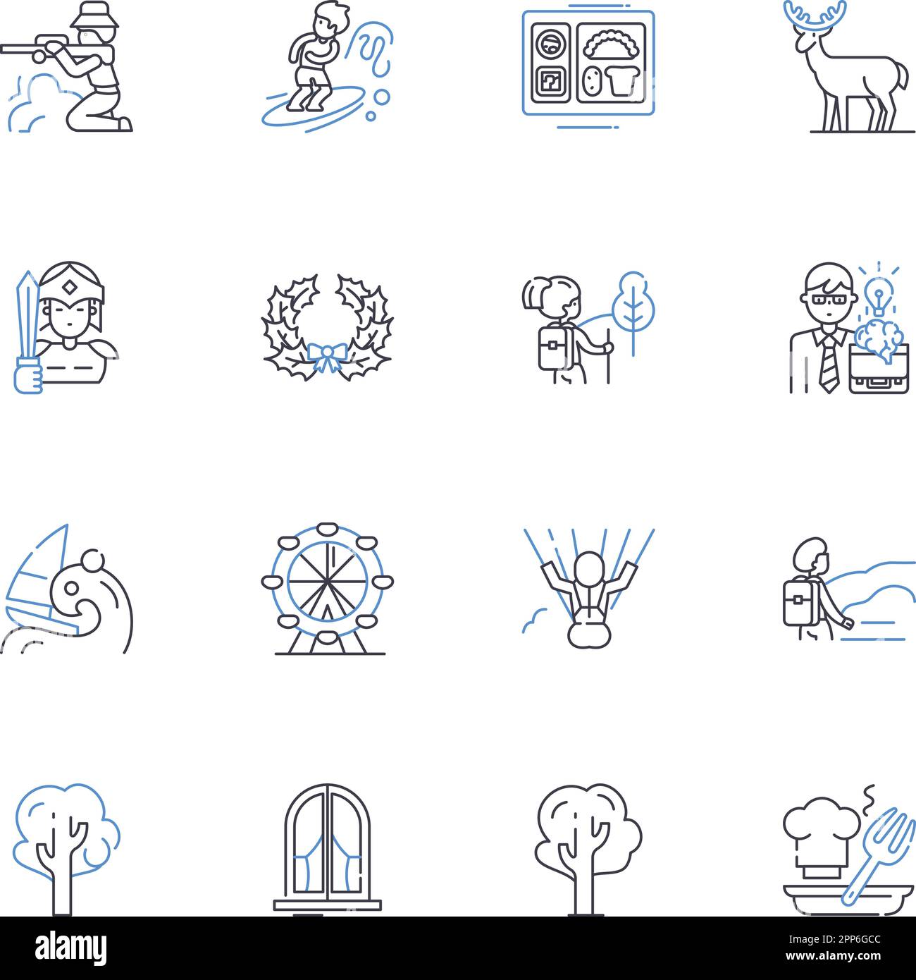 Felicitous occasions line icons collection. Celebrate, Jubilation ...