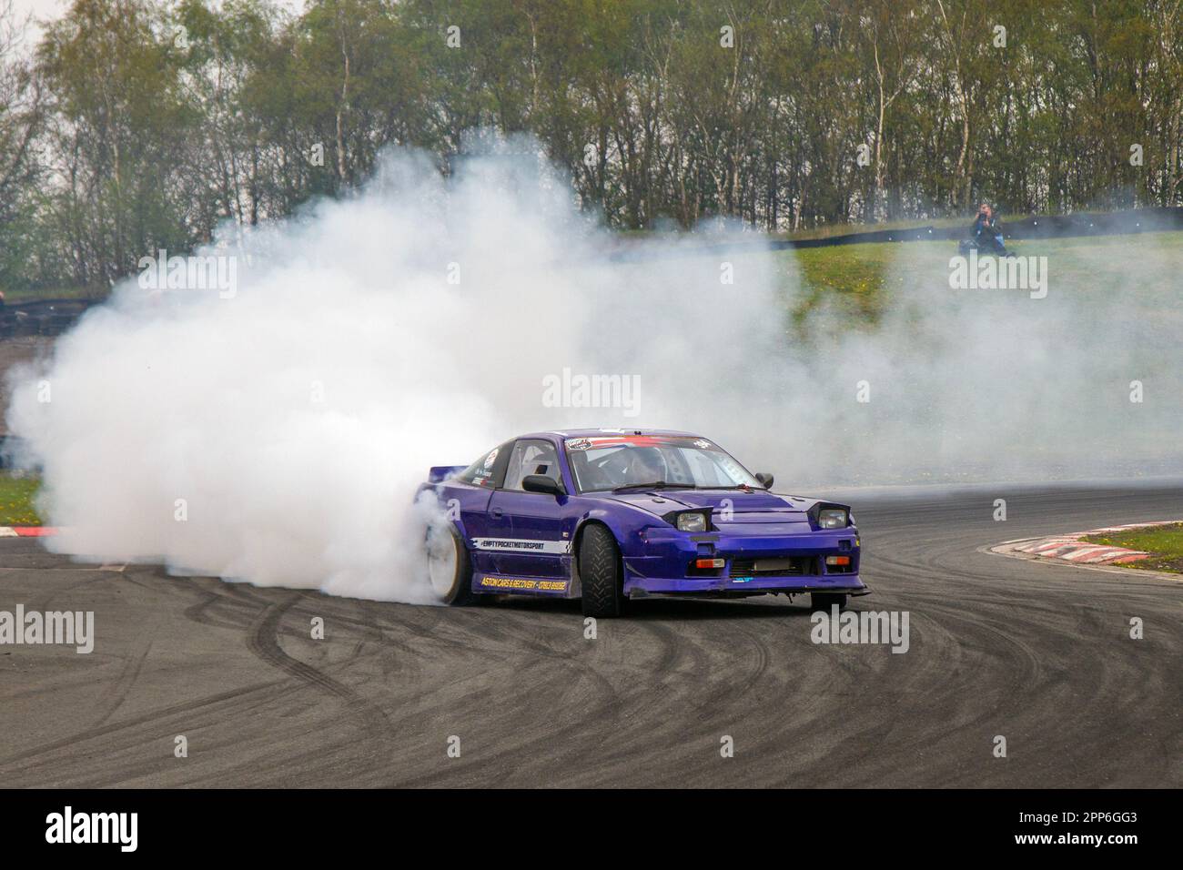 Nissan RB25-Powered S13 2500cc sports coupe, burning rubber and tires ...