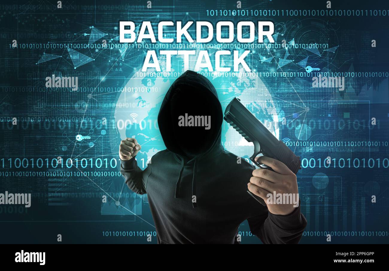Faceless hacker at work, security concept Stock Photo - Alamy