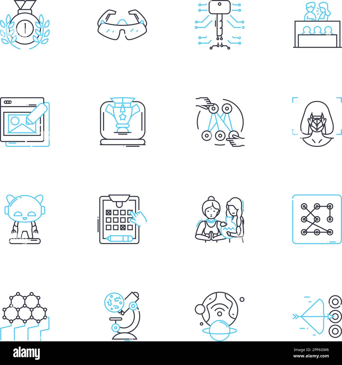 Health consciousness linear icons set. Wellness, Nutrition, Fitness ...