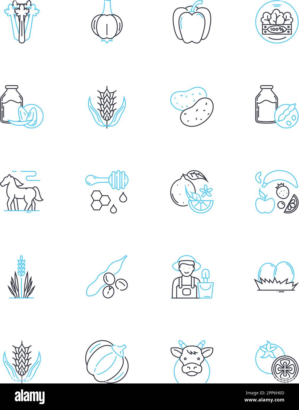 Green gardening linear icons set. Sustainable, Eco-friendly, Nurturing ...