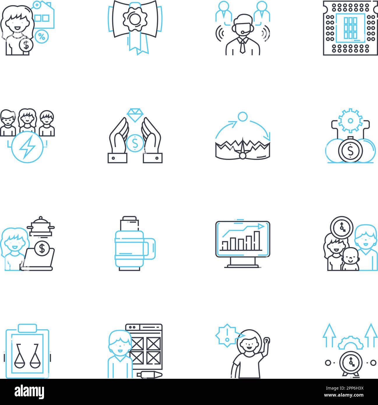 Active impact linear icons set. Movement, Motion, Energy, Exercise ...