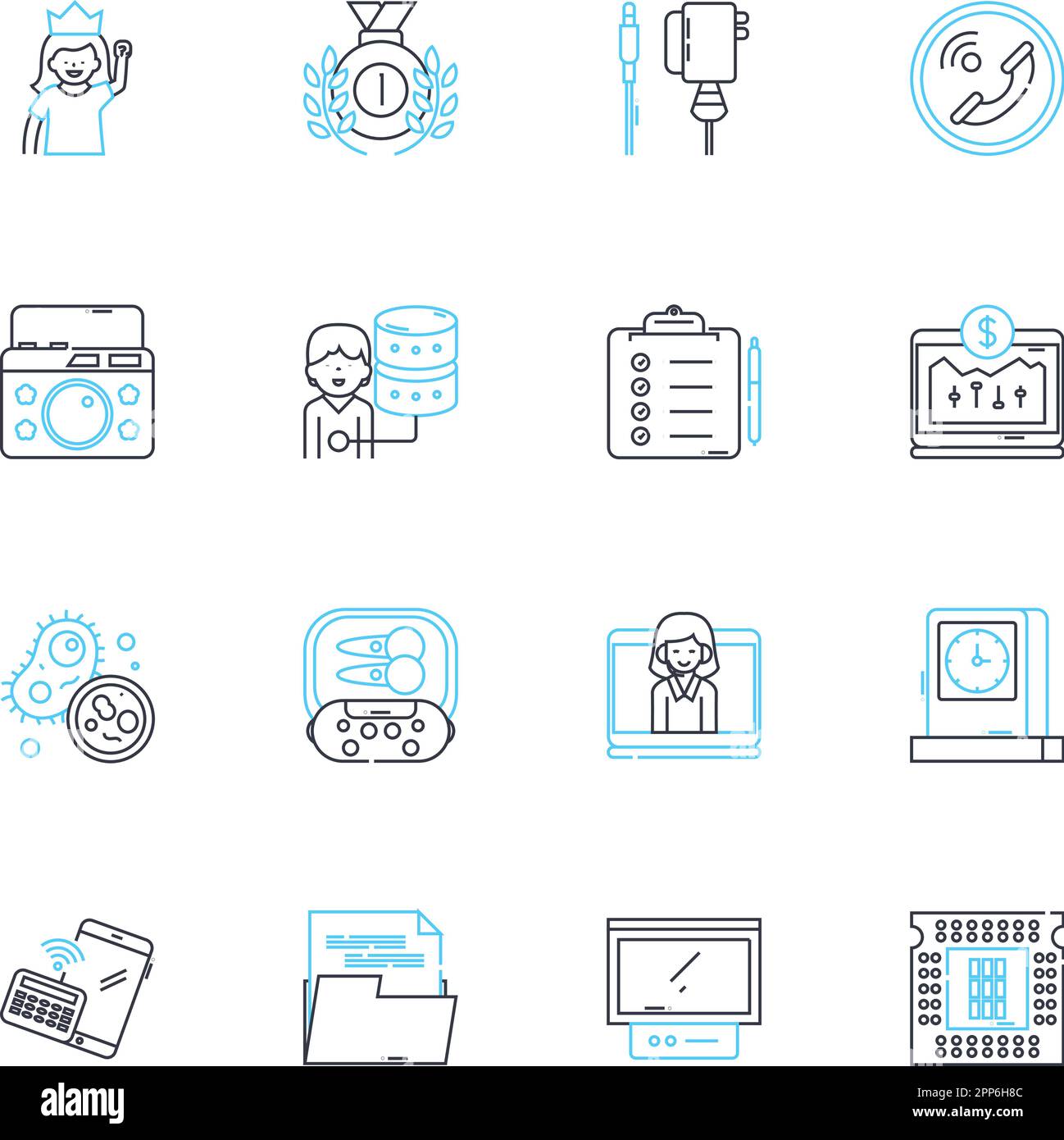 Printer linear icons set. Ink, Tr, Laser, Cartridge, Print, Scan, Copy ...