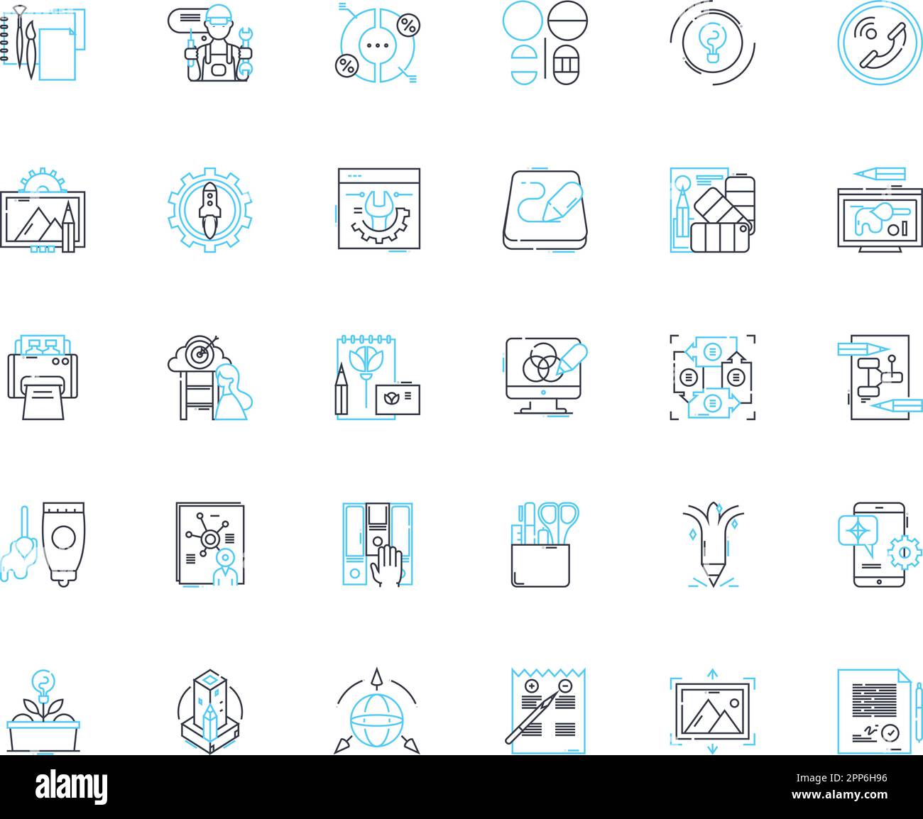 Corporate base linear icons set. Investment, Finance, Strategy ...