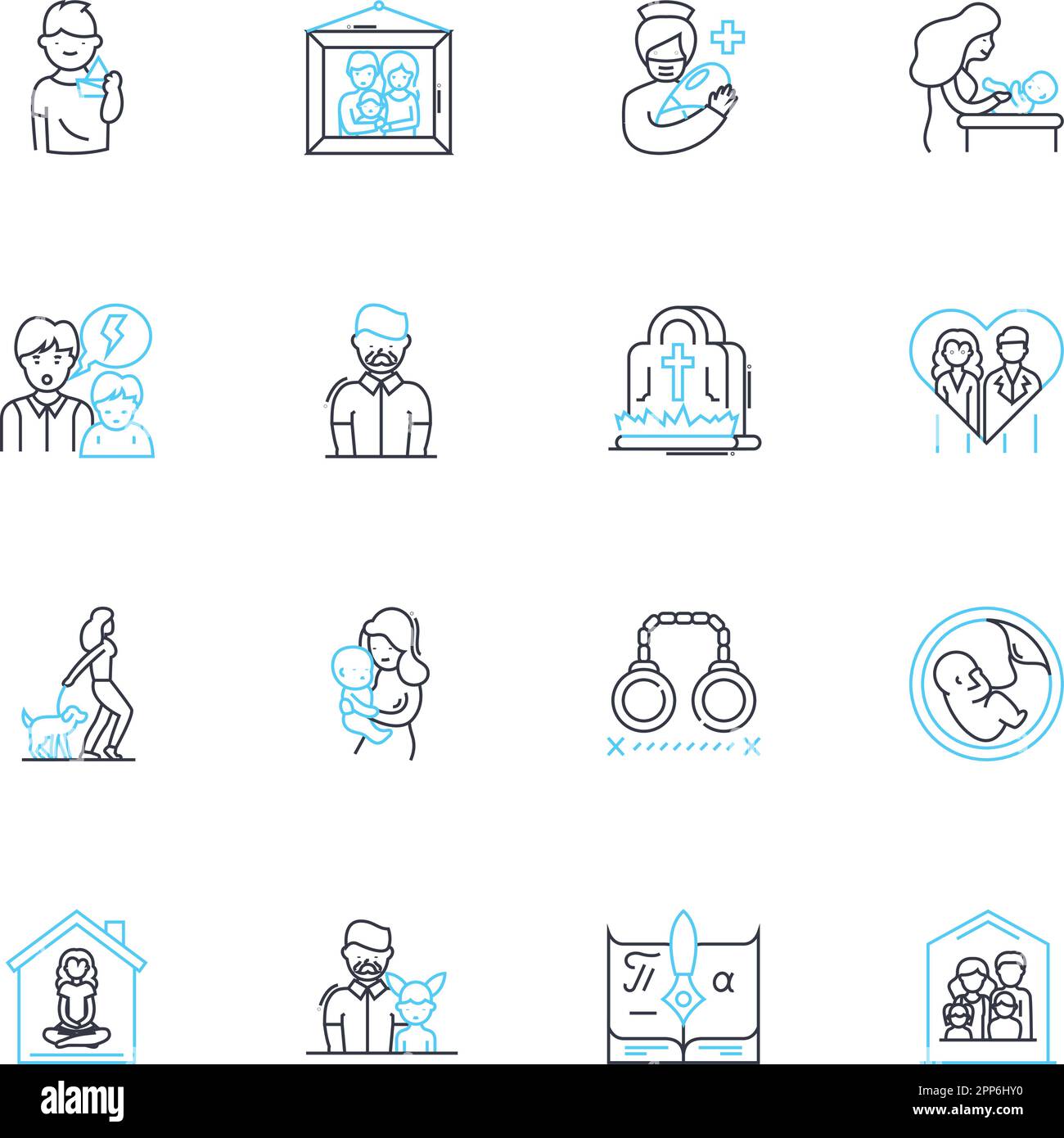 Brotherhood linear icons set. Unity, Loyalty, Trust, Companionship ...