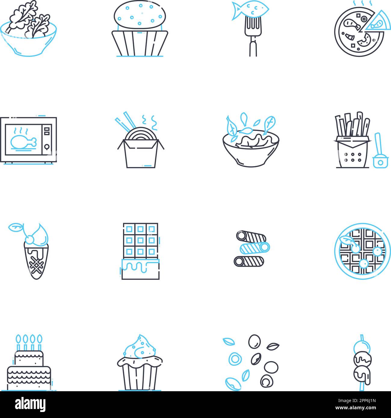 Natural diet linear icons set. Organic, Raw, Whole, Nutrient-dense ...