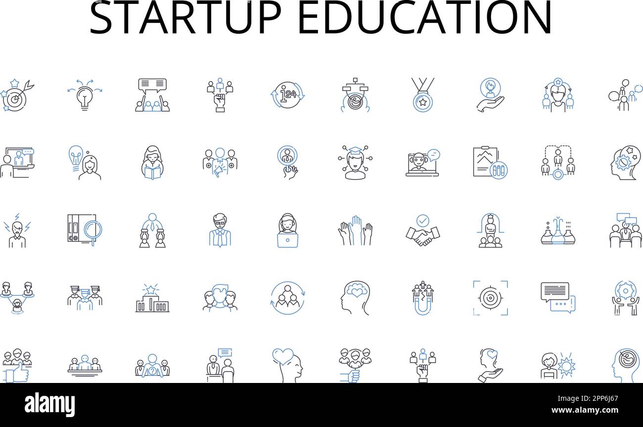 Startup education line icons collection. Liberty, Autonomy, Sovereignty ...