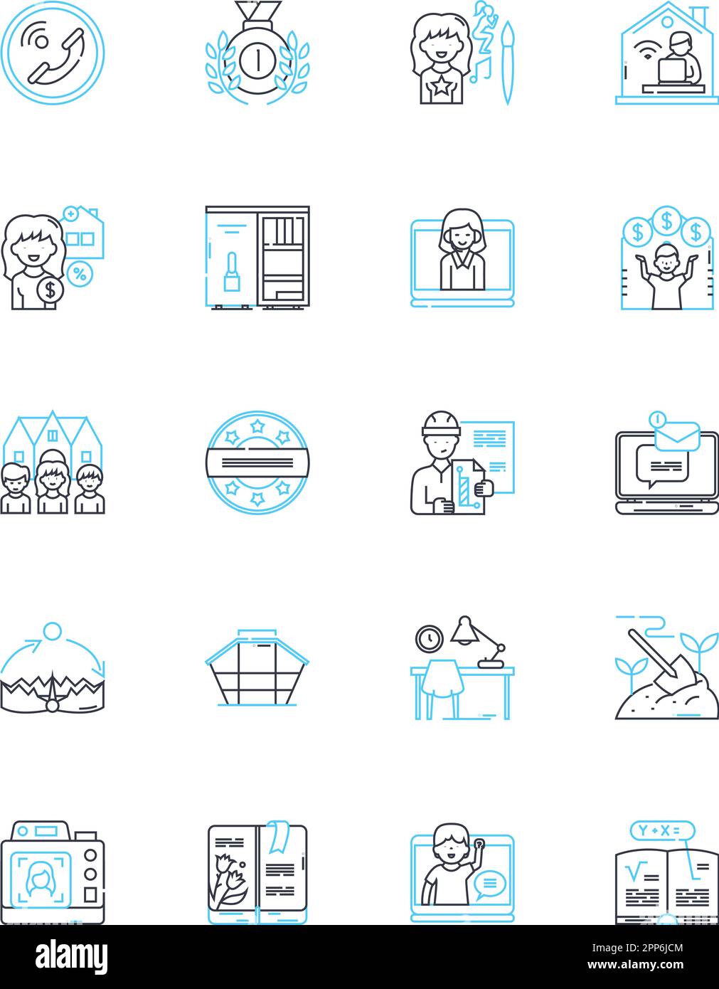 Workshop linear icons set. Artisan, Carpentry, Creative, Design, DIY ... Workshop linear icons set. Artisan, Carpentry, Creative, Design, DIY ...
