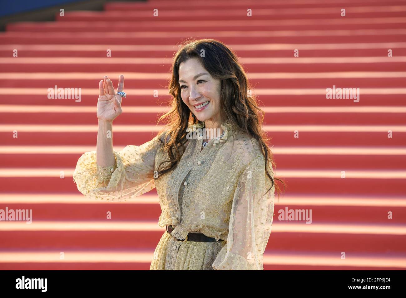 Oscar winner Michelle Yeoh Choo-Kheng poses for a photo at the red ...