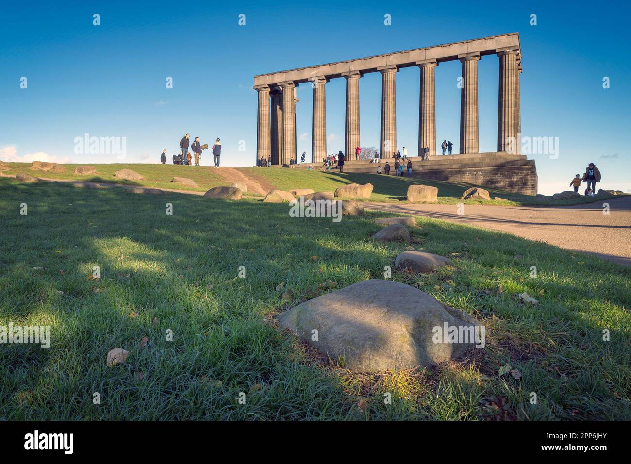 Edinburgh national monument pillars hi-res stock photography and images ...