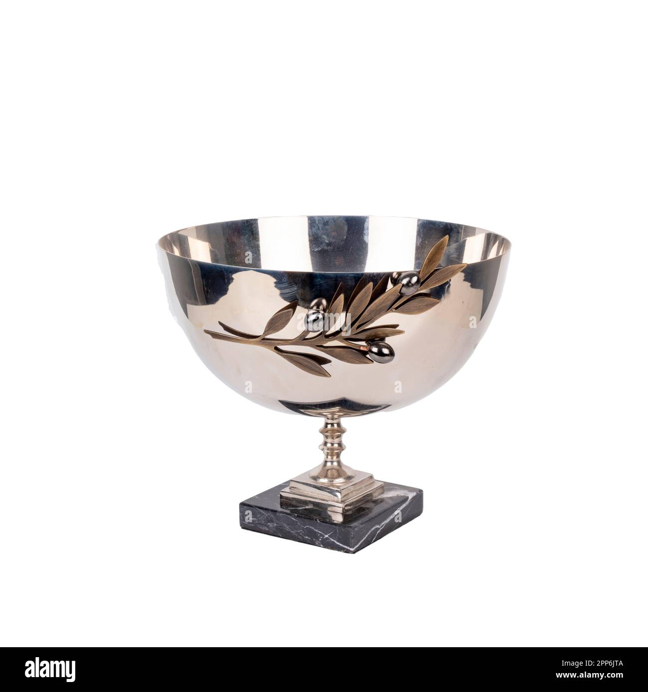 decorative metal vase pot isolated on white background Stock Photo - Alamy