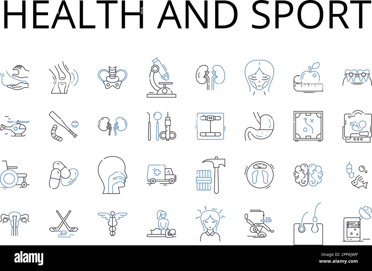 Health and sport line icons collection. Fitness, Exercise, Wellness ...