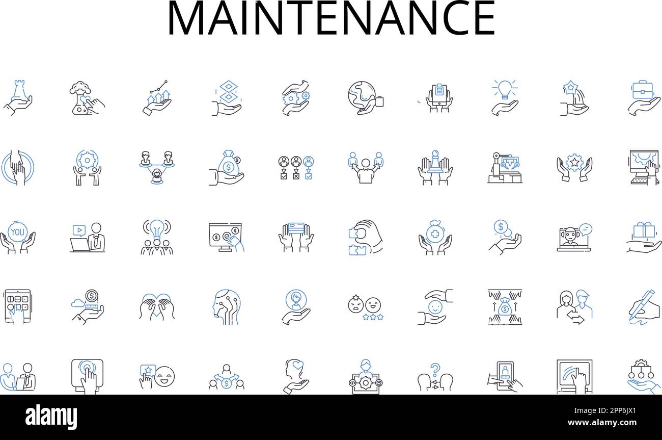 Maintenance line icons collection. Medical, Wellness, Patient, Hospital ...