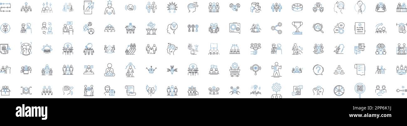 Business group line icons collection. Nerk, Collaboration, Partnership ... Business group line icons collection. Nerk, Collaboration, Partnership ...