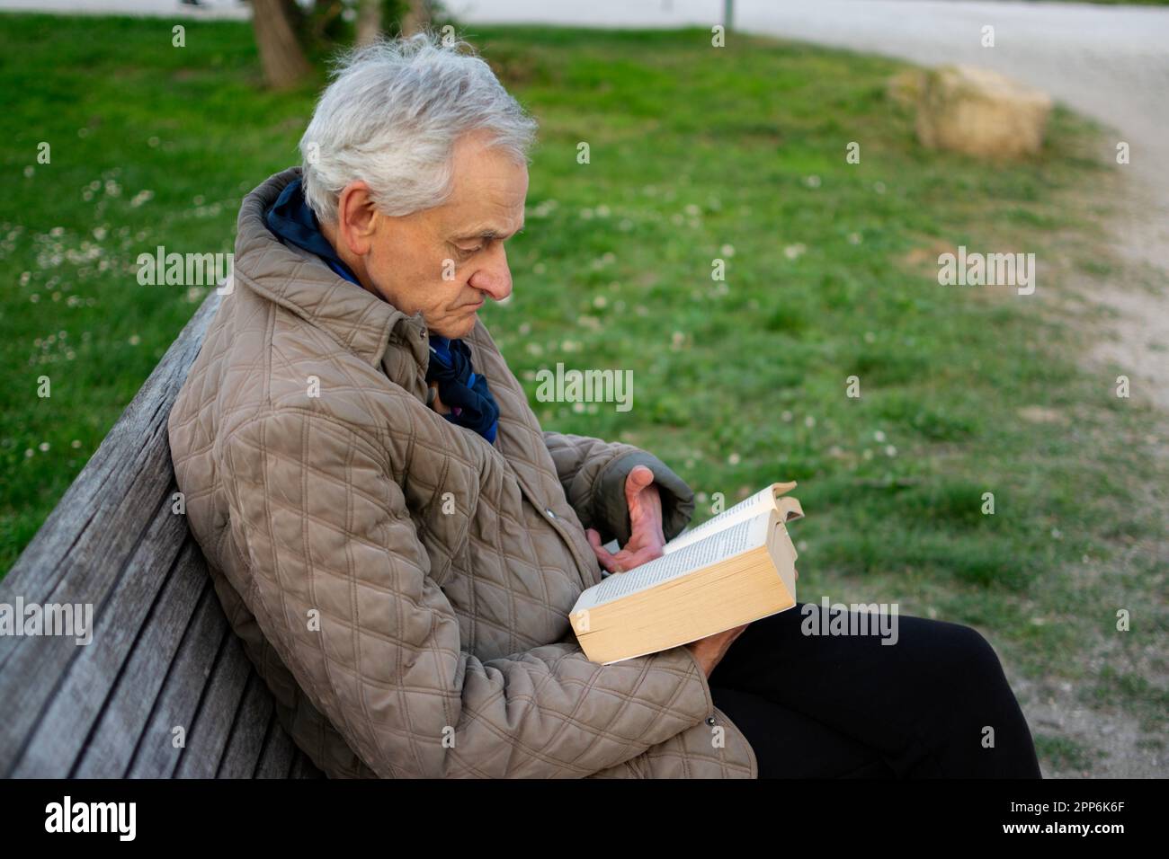 Gray hair handicapped hi-res stock photography and images - Alamy
