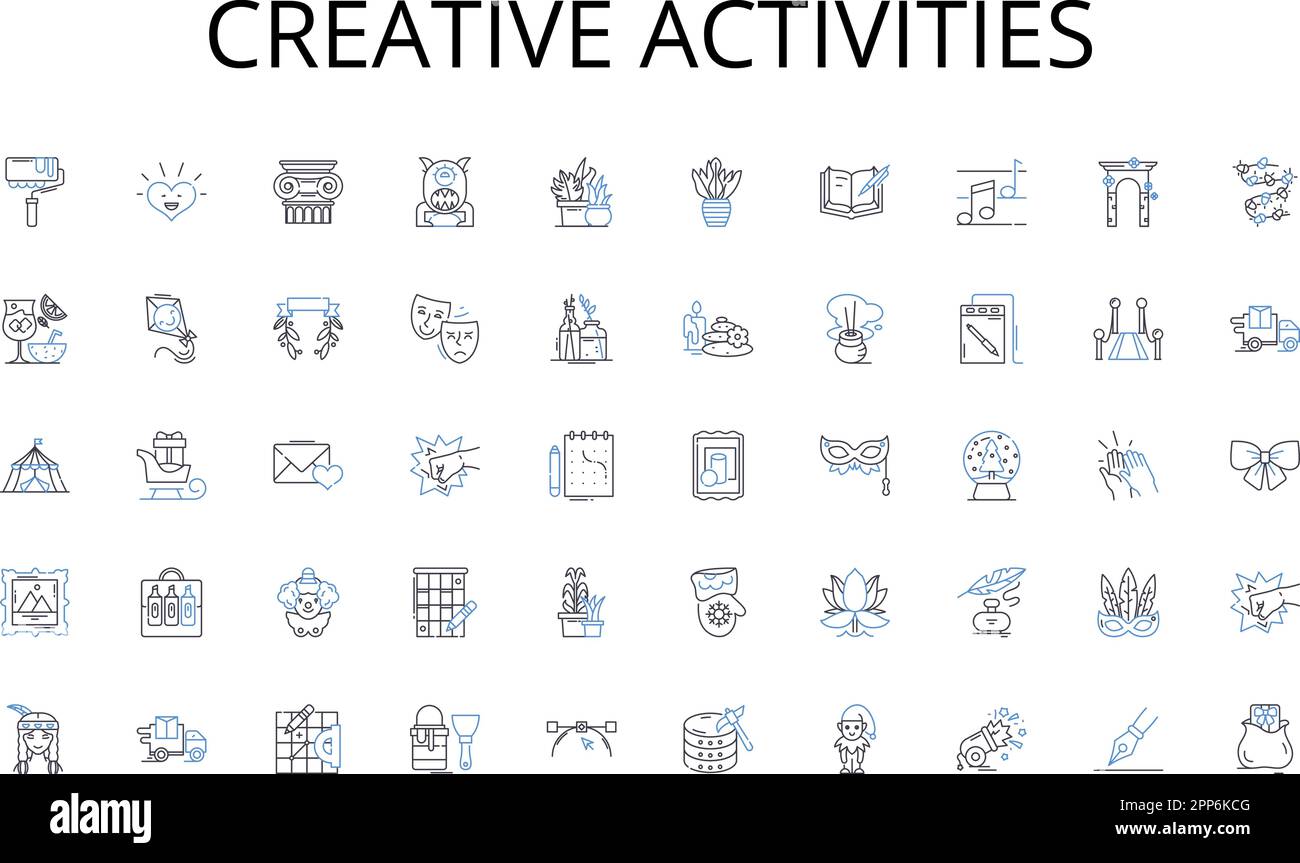 Creative activities line icons collection. Growth, Profit, Innovation ...