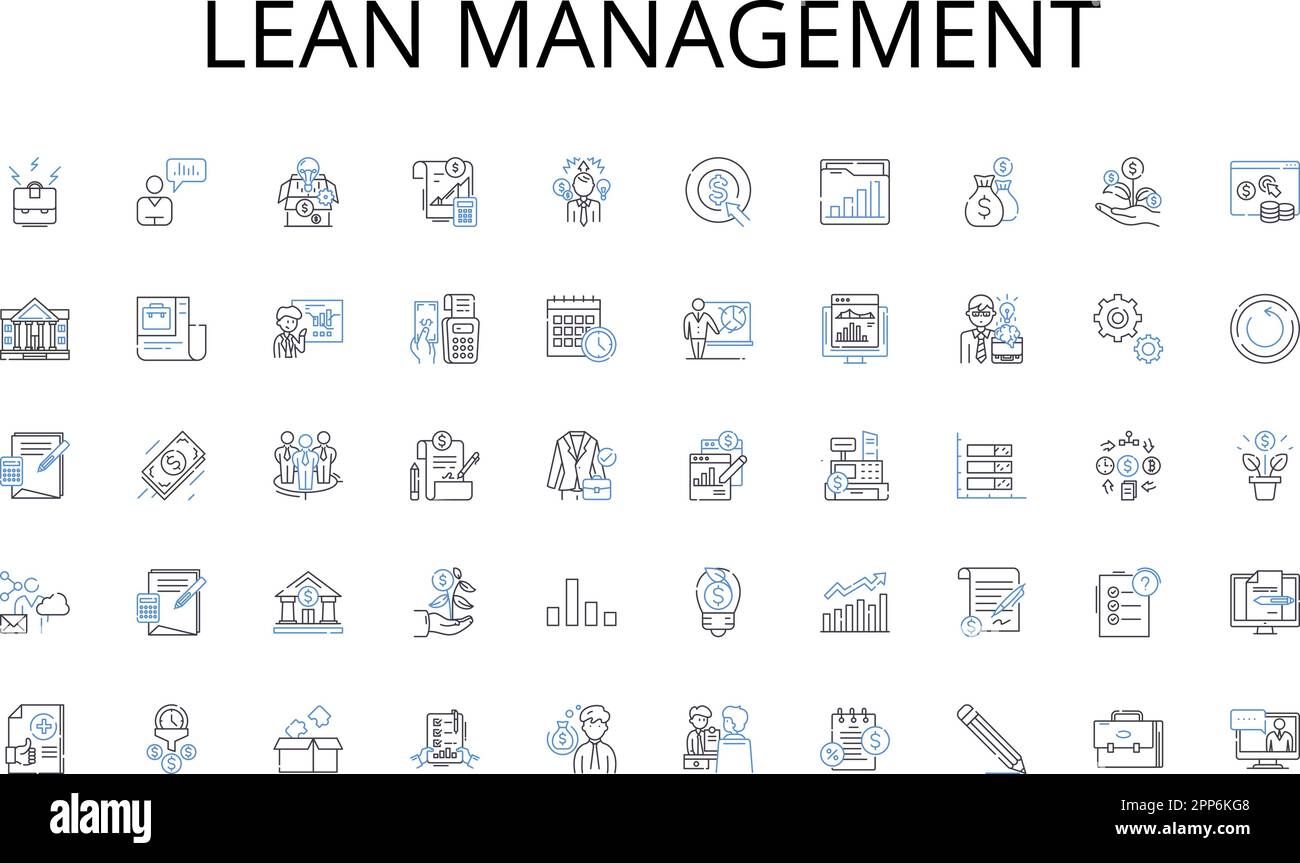 Lean Management line icons collection. Laptop, Notebook, Ultrabook ...