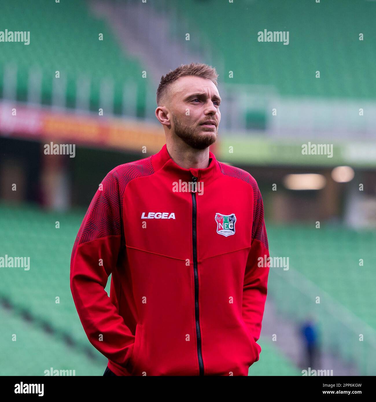 GRONINGEN - NEC Nijmegen goalkeeper Jasper Cillessen celebrates his ...