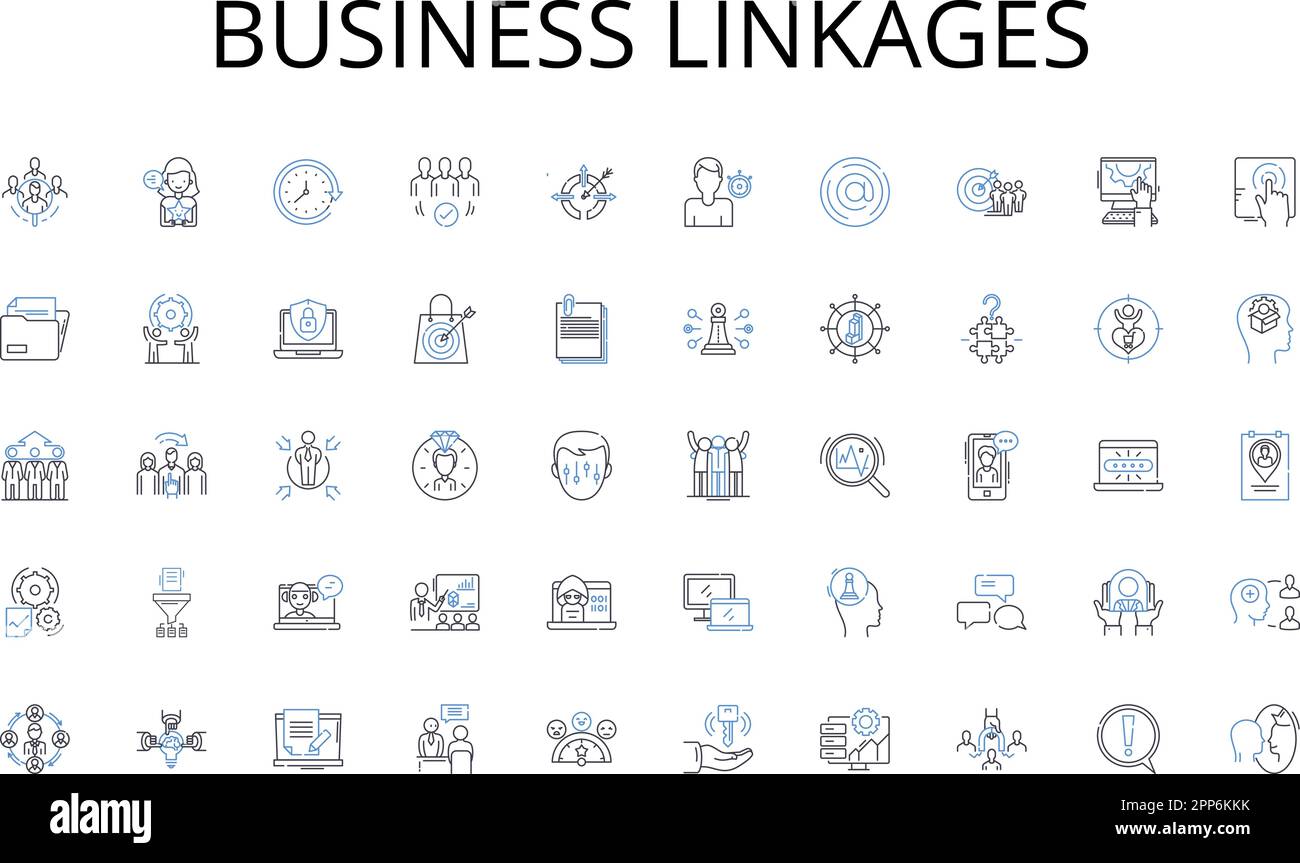 Business linkages line icons collection. Aesthetics, Creativity ...