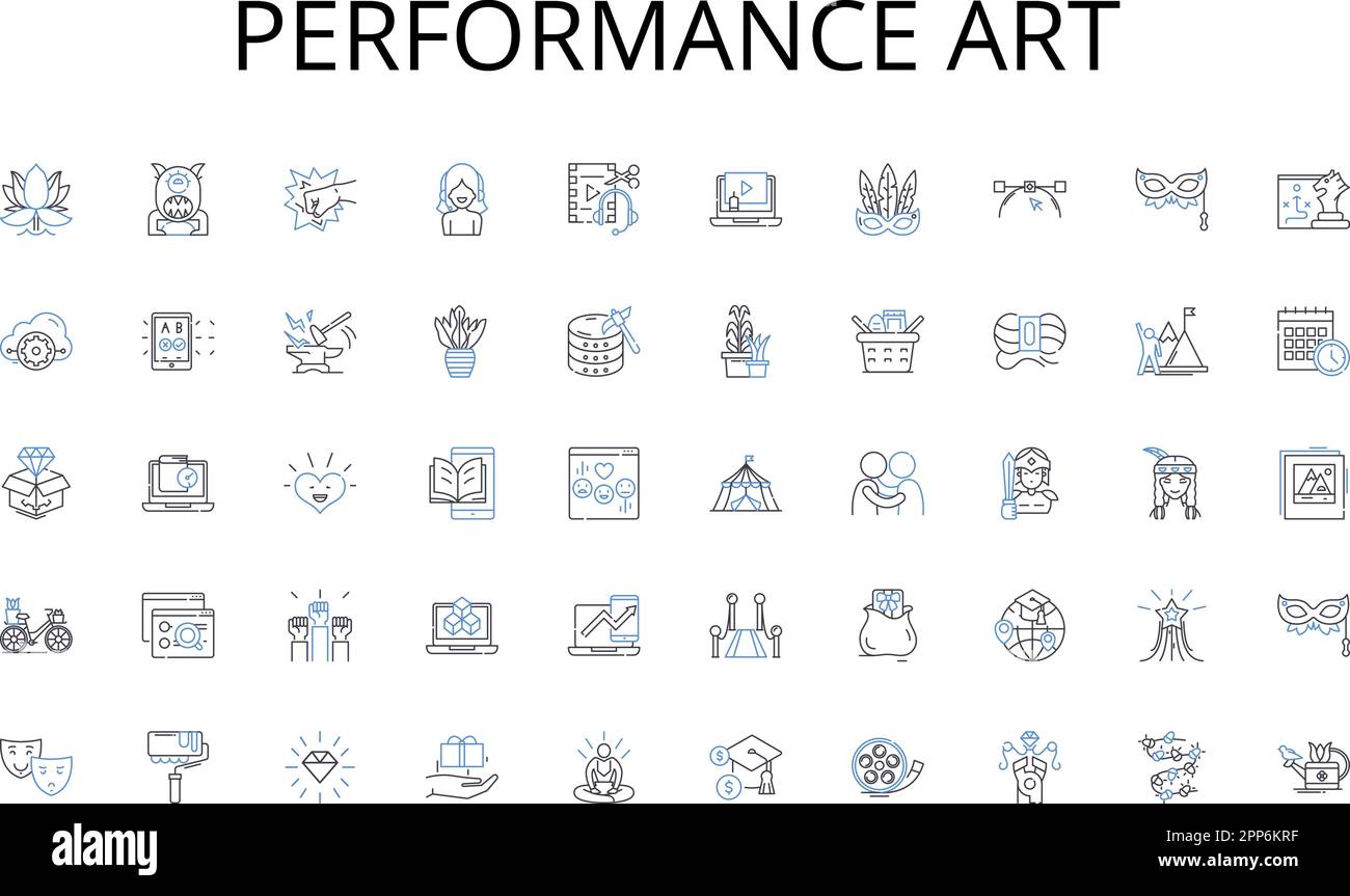 performance art line icons collection. Visionary, Empowerment ...