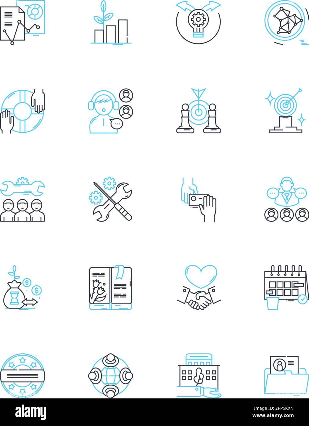 Commercial Overlord linear icons set. Monopoly, Wealth, Empire ...