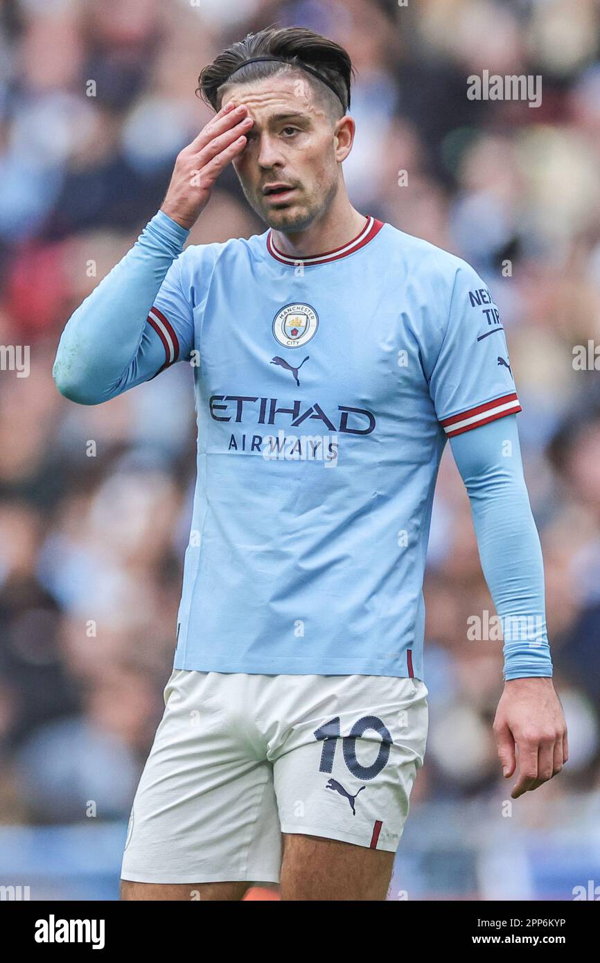 Jack Grealish #10 of Manchester City during the Emirates FA Cup Semi ...