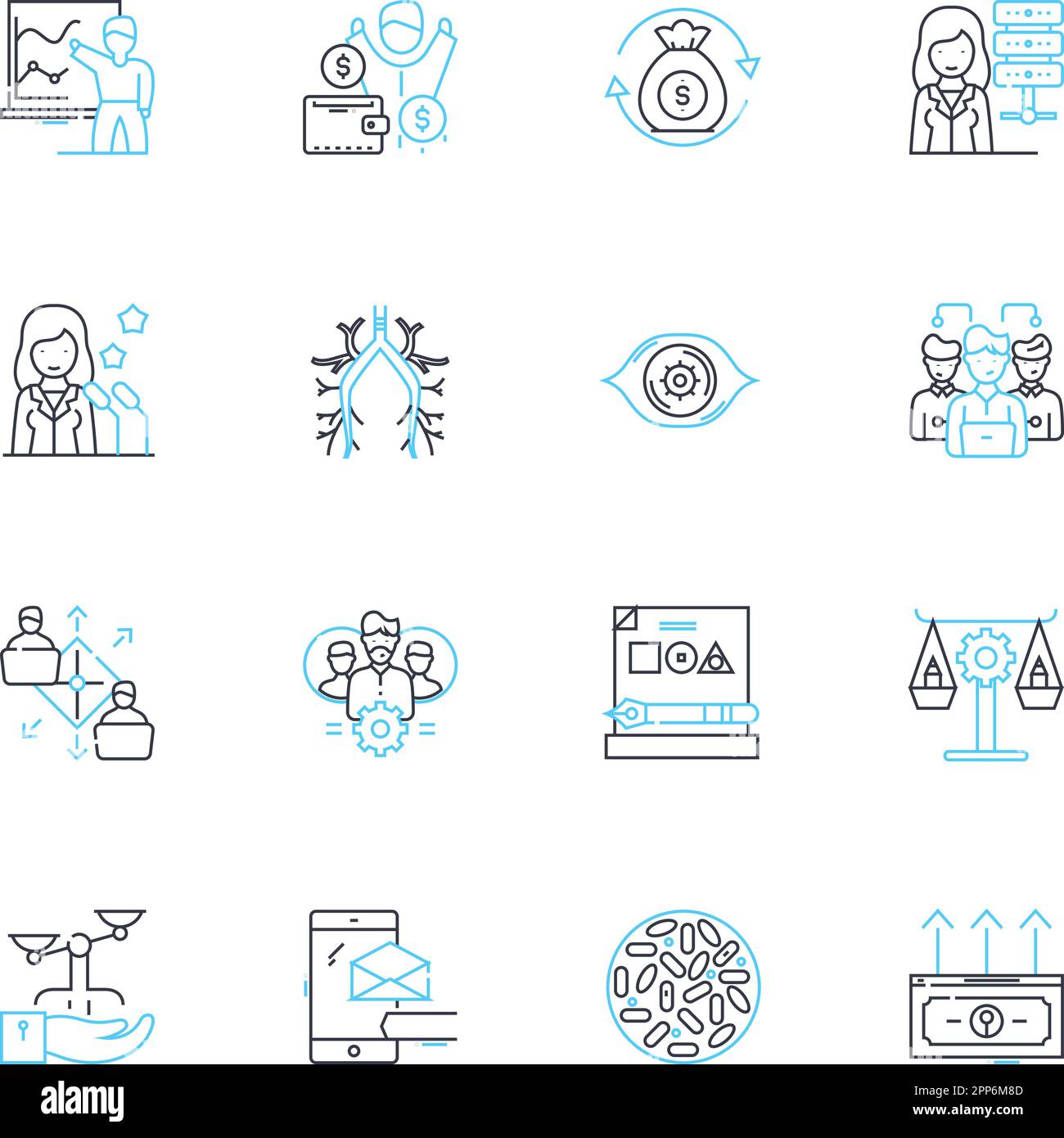 Civil liberties linear icons set. Freedom, Equality, Rights, Privacy ...