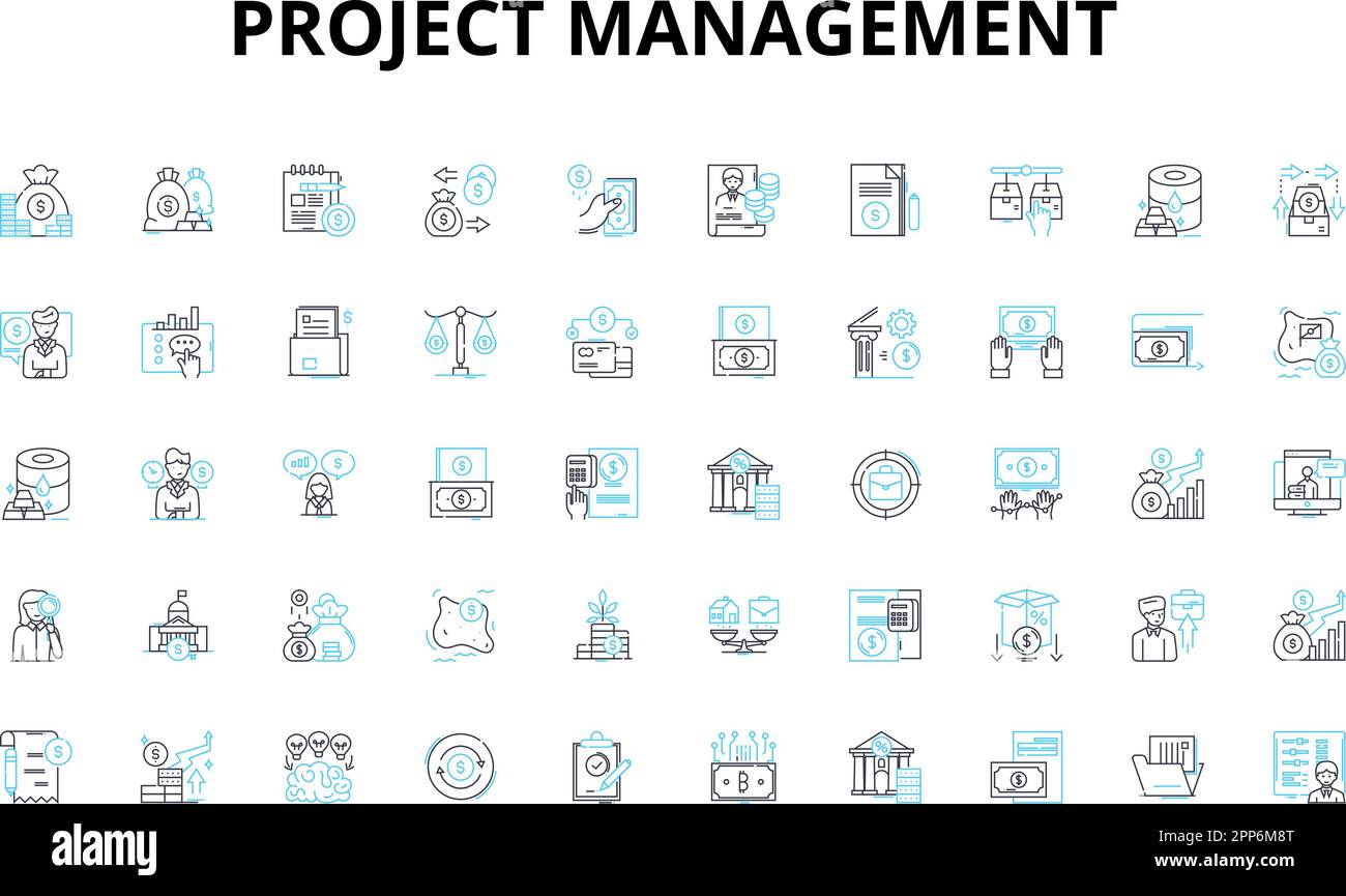 Project management linear icons set. Planning, Organizing, Scheduling ... Project management linear icons set. Planning, Organizing, Scheduling ...