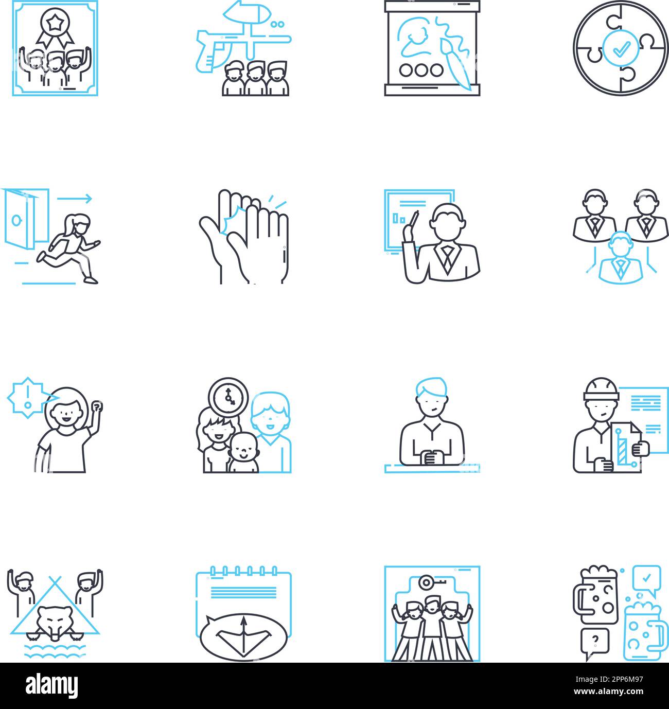 Unity and solidarity linear icons set. Empathy, Union, Harmony, Bond ... Unity and solidarity linear icons set. Empathy, Union, Harmony, Bond ...