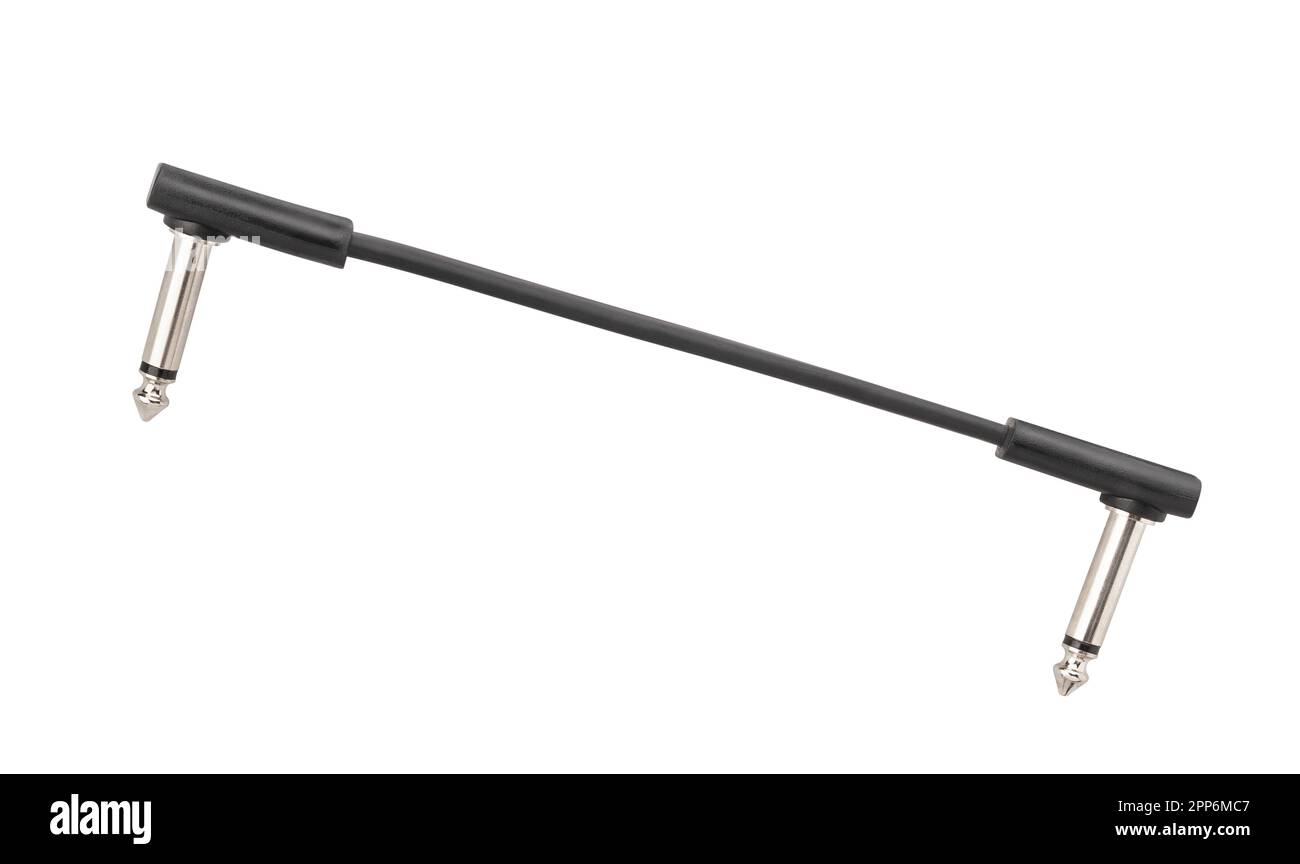 electric guitar pedal patch cable path isolated on white Stock Photo ...