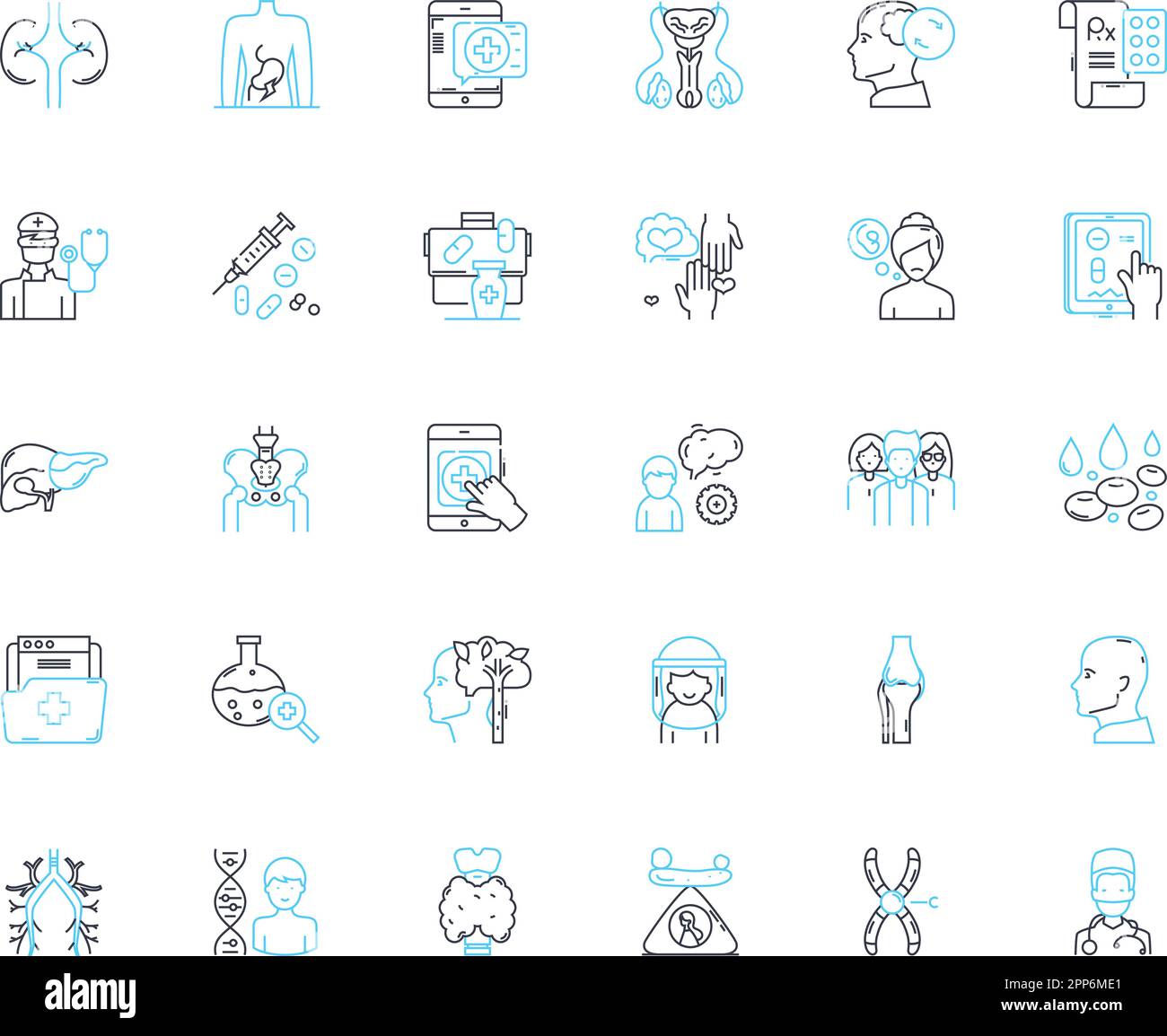 Art therapy linear icons set. Expression, Self-discovery, Healing ...