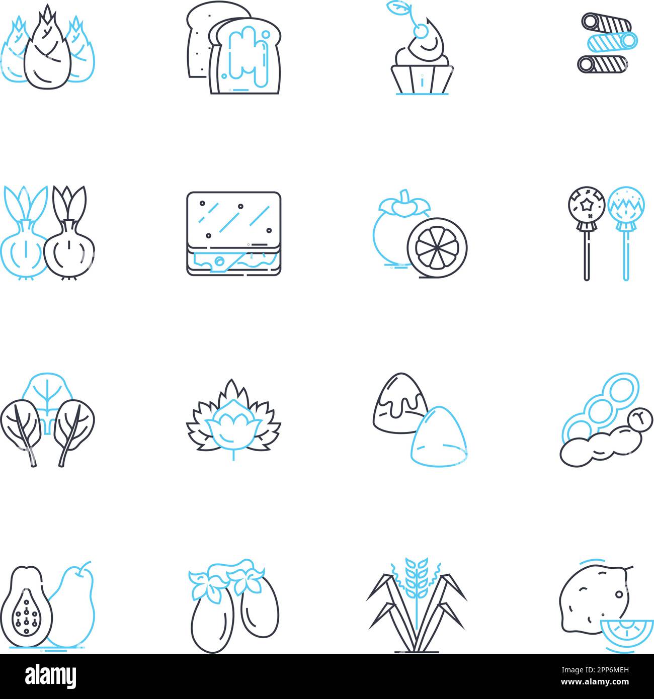 Cultivation Linear Icons Set Agriculture Horticulture Farming