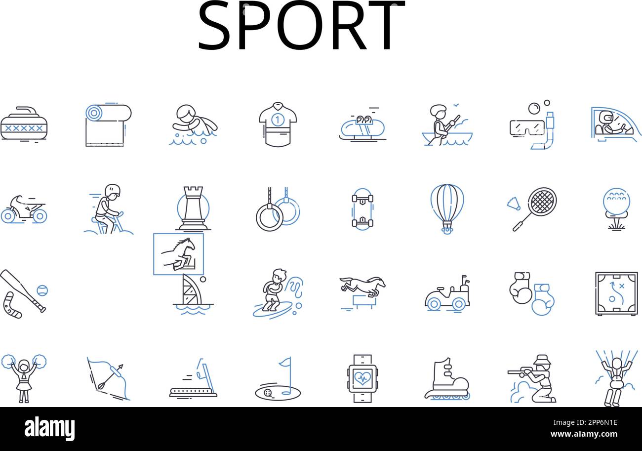 Sport line icons collection. Fitness, Athletics, Recreation, Exercise ...