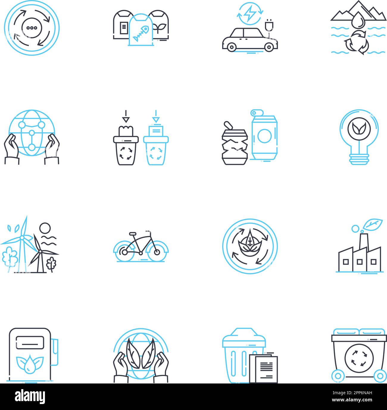 Digital advancements linear icons set. Innovation, Cloud, Cybersecurity ...