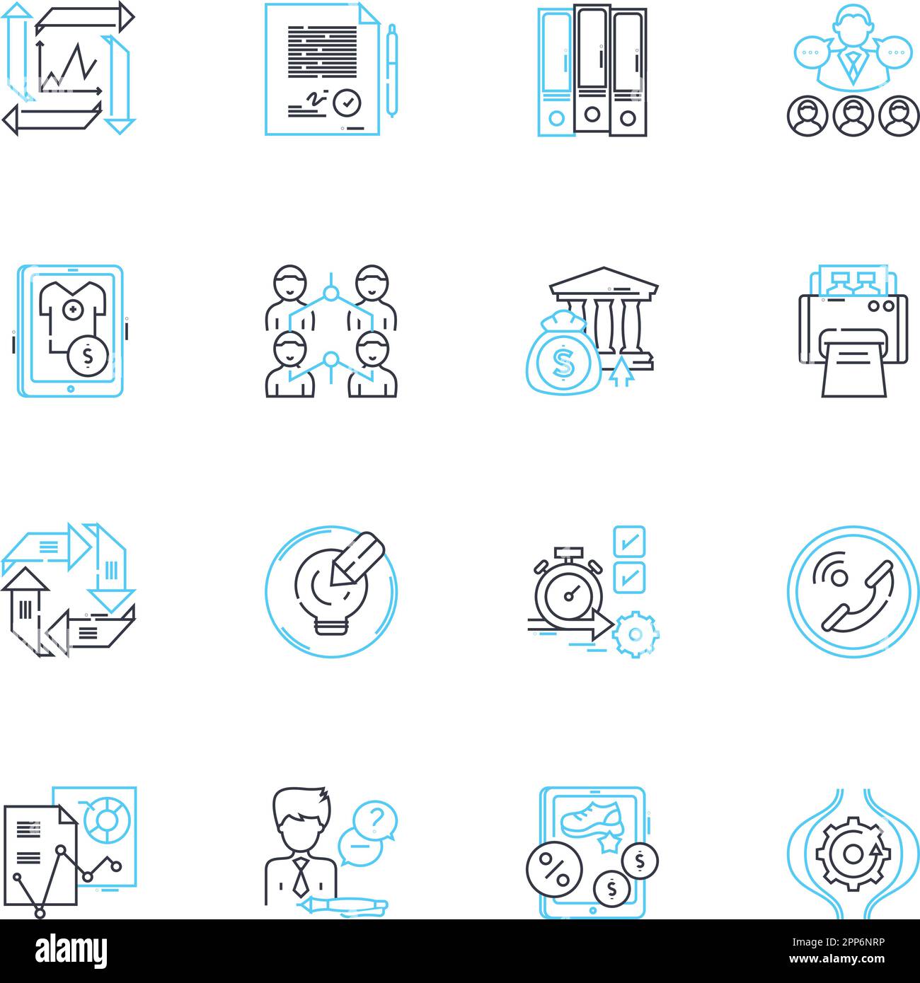 Corporate office design linear icons set. Modern, Functional, Ergonomic ...