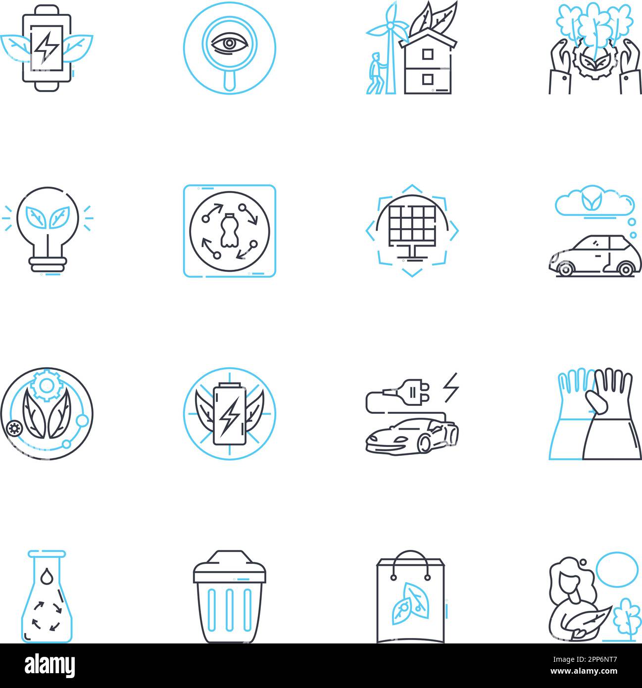 Bioengineering solutions linear icons set. Biomechanics, Biomaterials ...