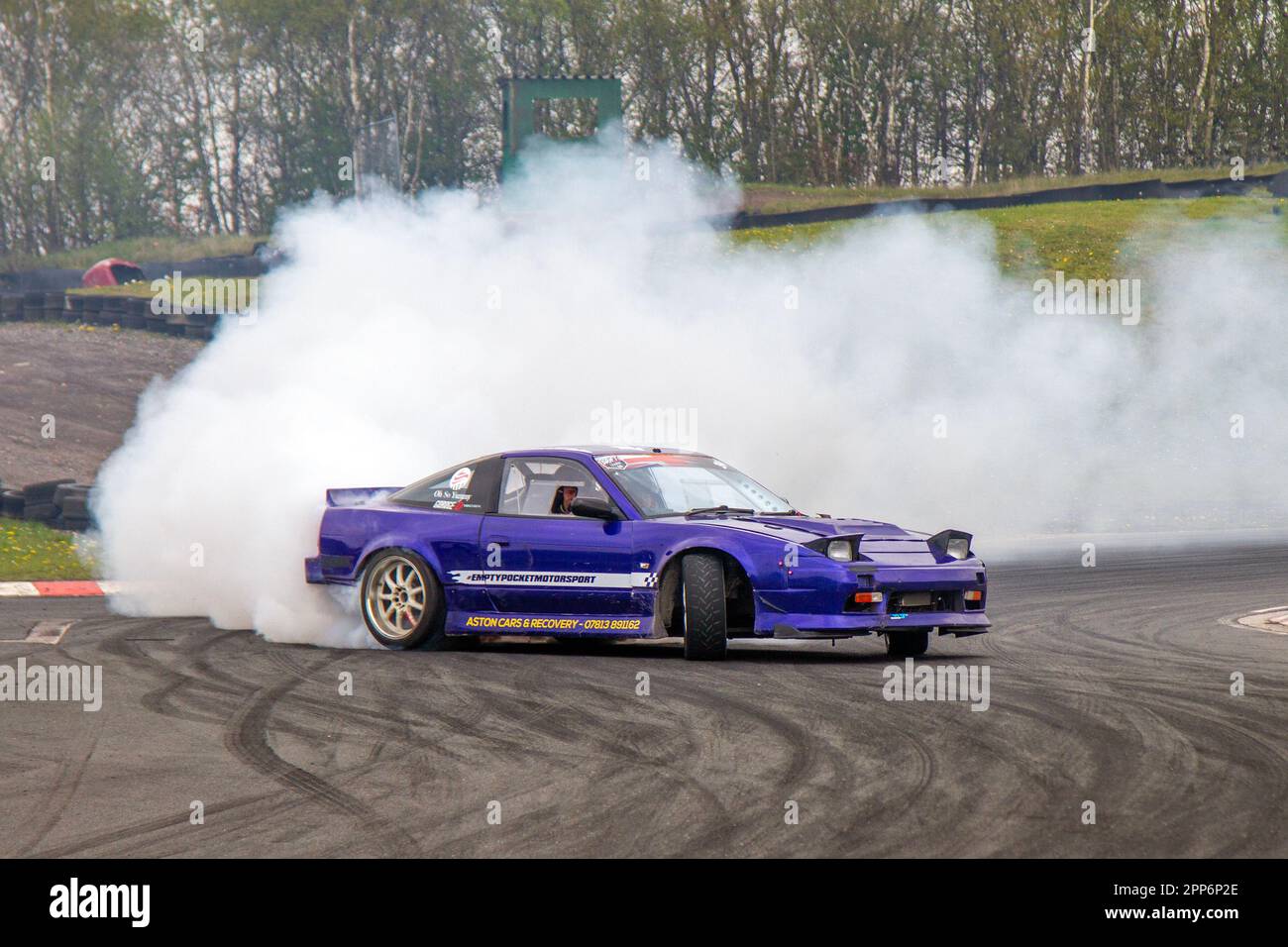 Nissan RB25-Powered S13 2500cc sports coupe, burning rubber and tires ...