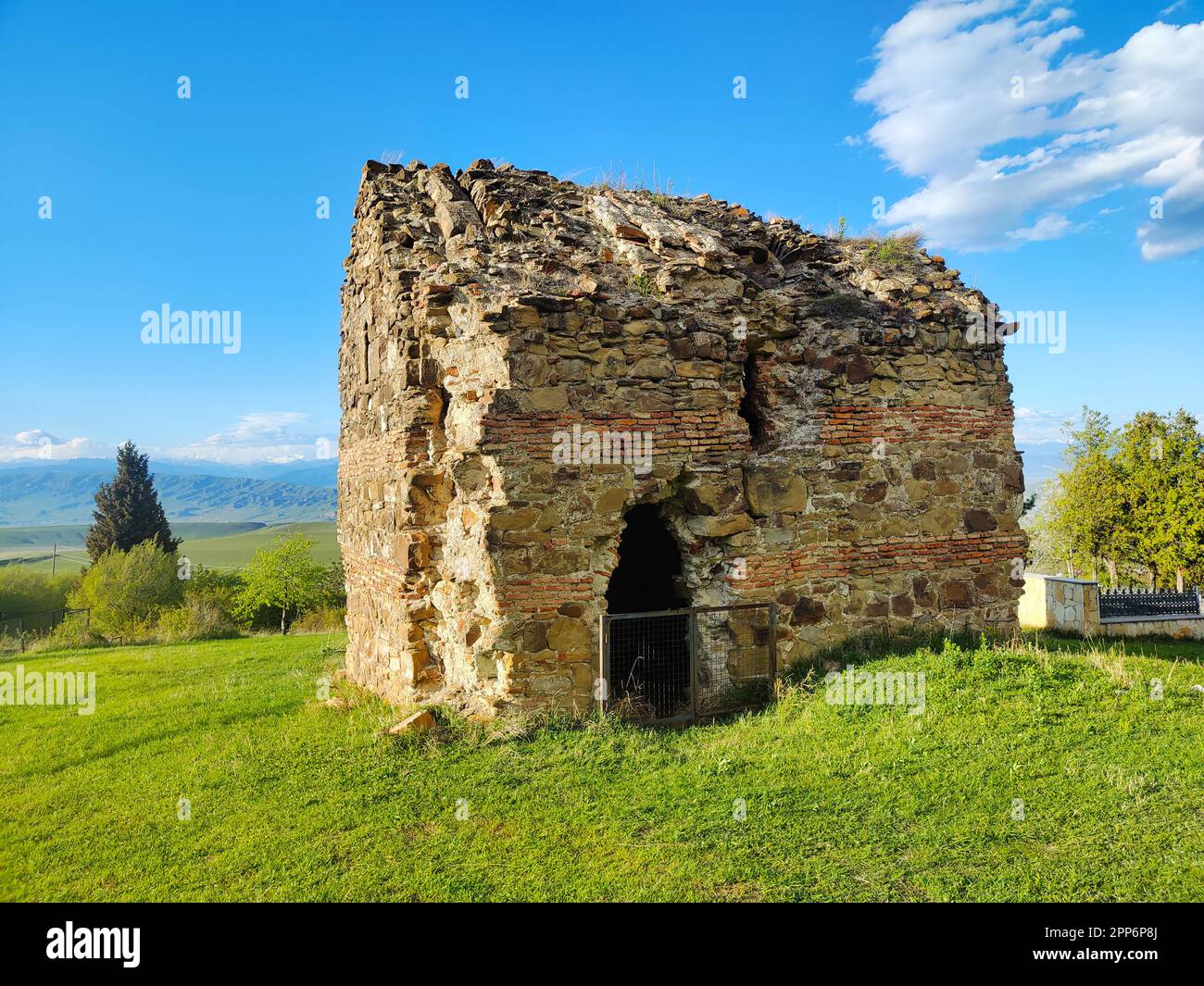 Old Georgian church in Georgia. Old architecture and nature Stock Photo ...