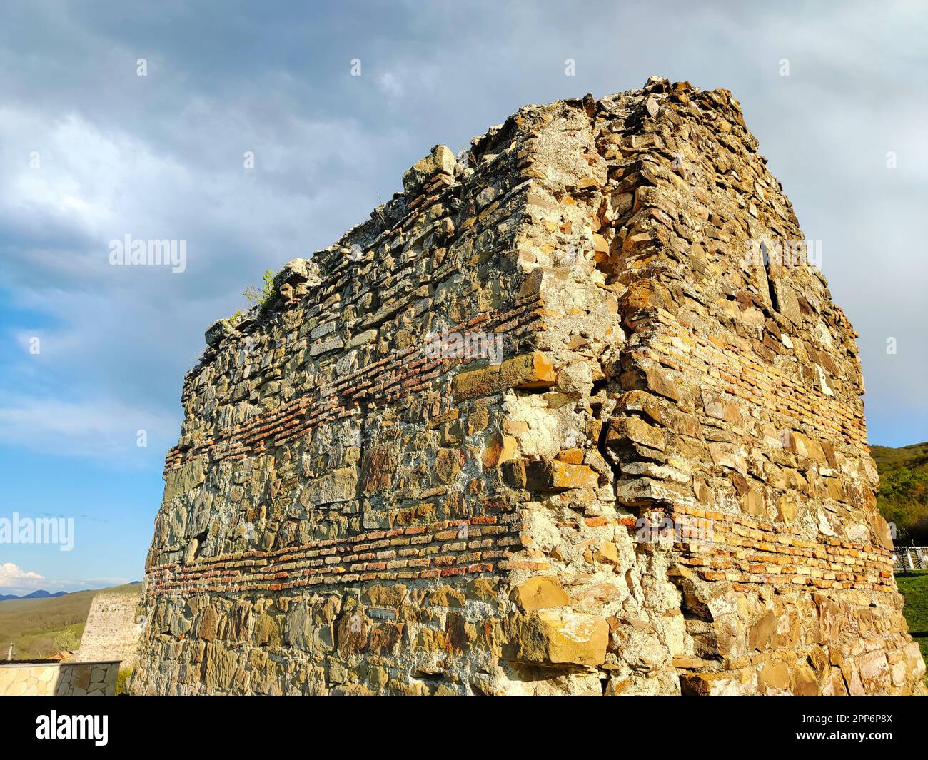 Old Georgian church in Georgia. Old architecture and nature Stock Photo ...